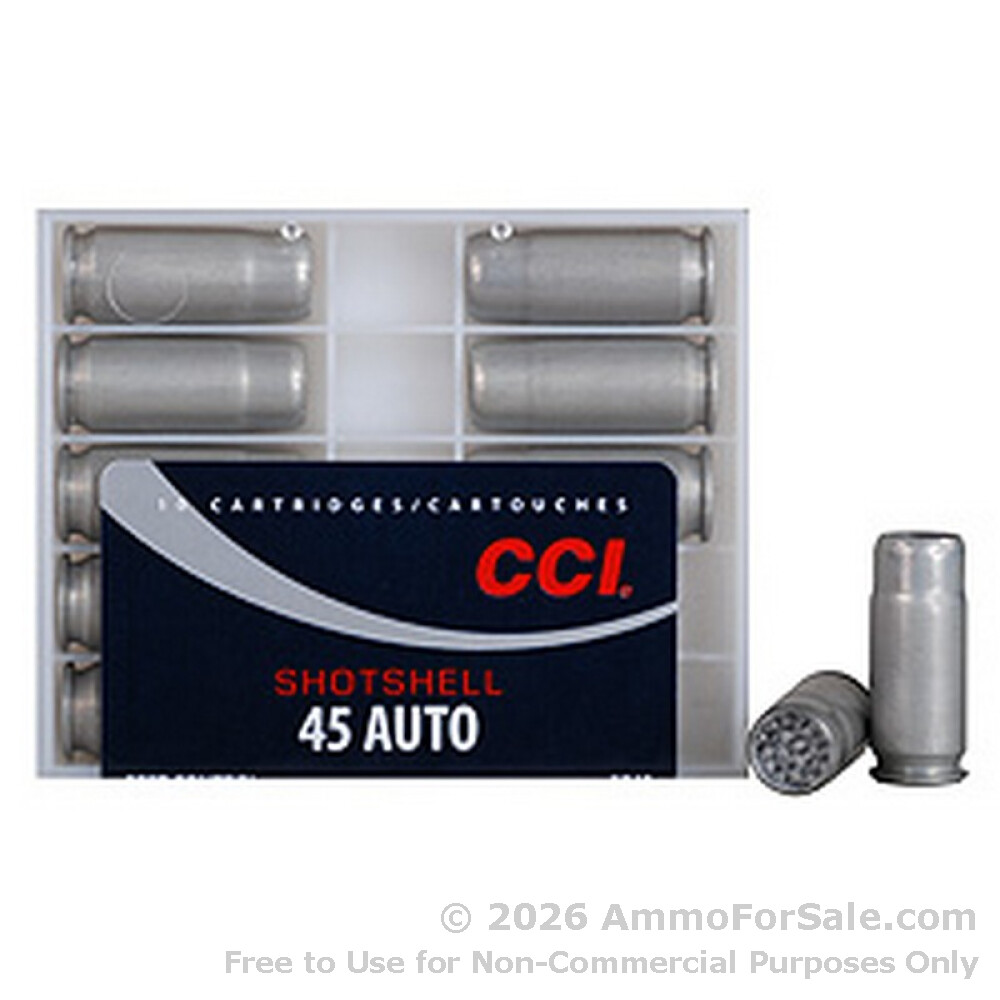 10 Rounds Of Discount 120gr 9 Shot 45 Acp Ammo For Sale By Cci