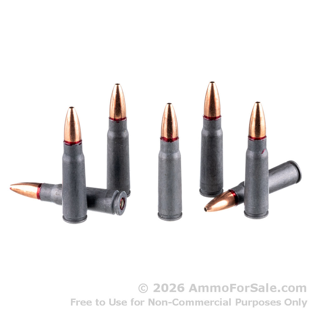 1000 Rounds of Discount 124gr HP 8M3 7.62x39 Ammo For Sale by Wolf