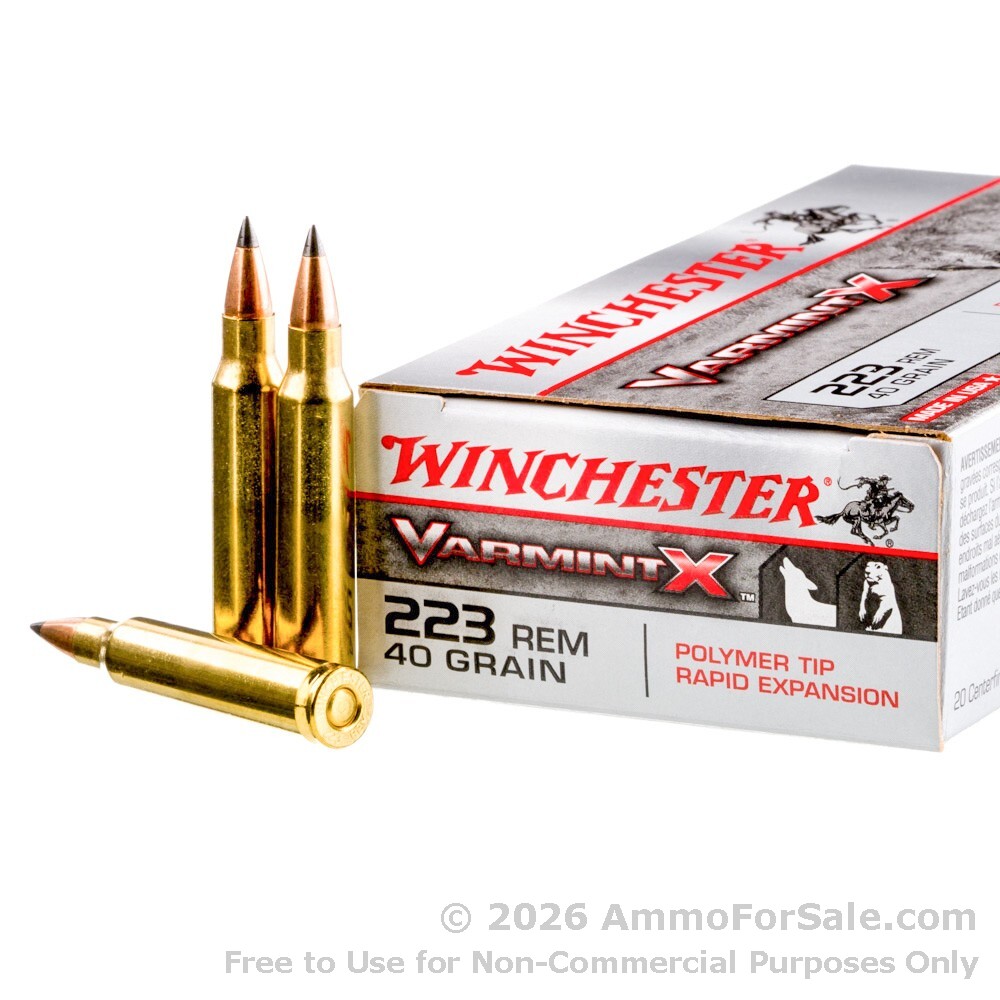 20 Rounds of Discount 40gr Polymer Tipped .223 Ammo For Sale by Winchester