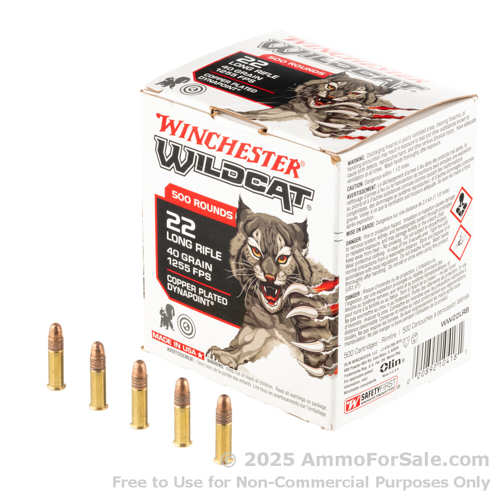 5000 Rounds of Discount 40gr CPHP .22 LR Ammo For Sale by Winchester