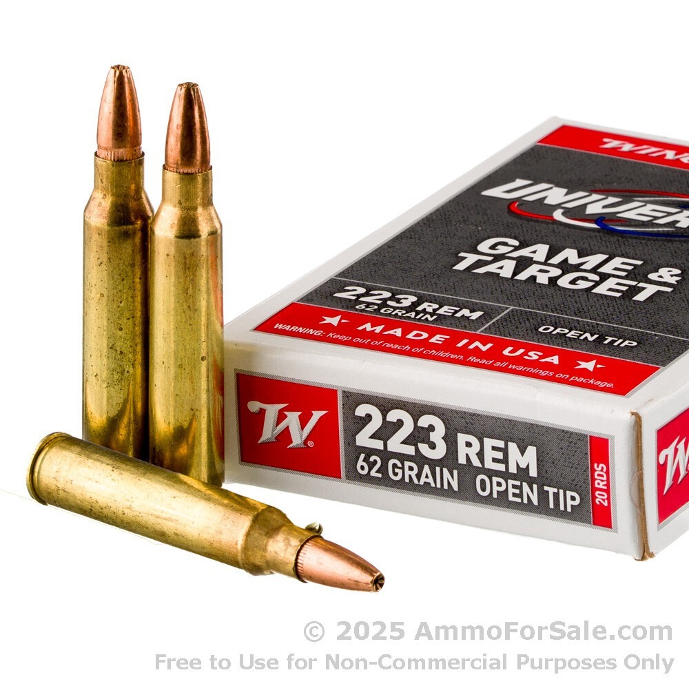 1000 Rounds of Discount 62gr Open Tip .223 Ammo For Sale by Winchester