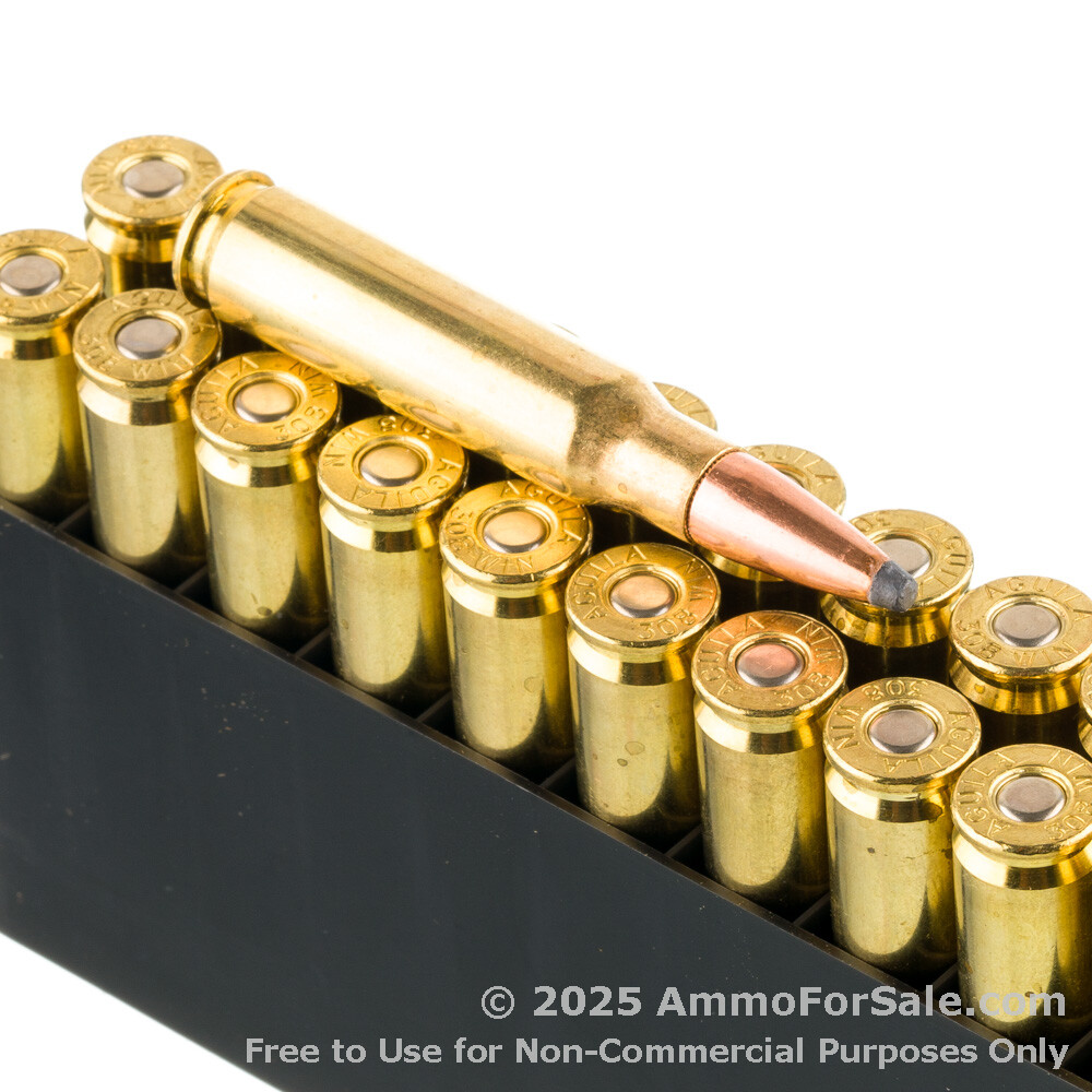 20 Rounds of 150gr SP .308 Win Ammo For Sale by Aguila