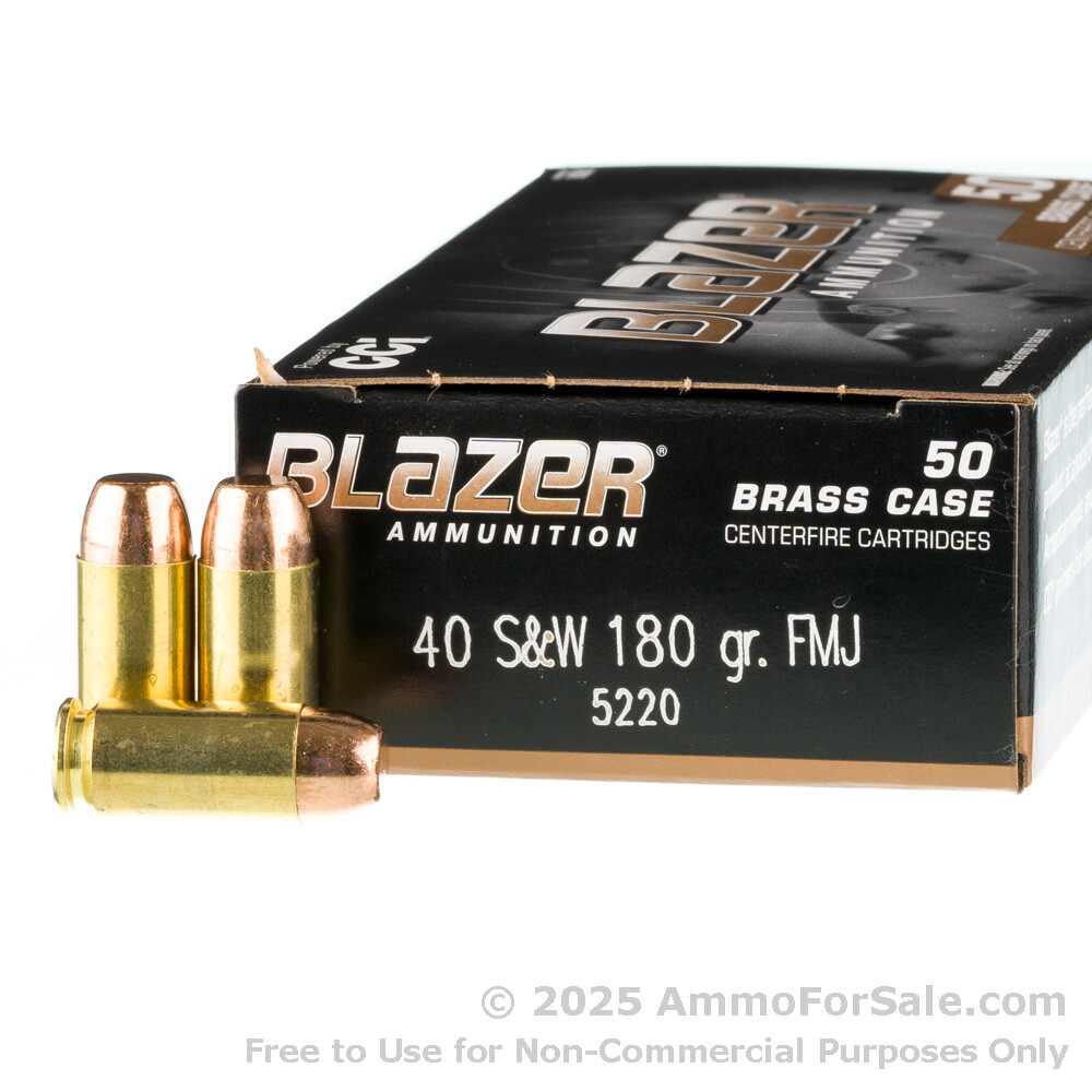 1000 Rounds of Discount 180gr FMJ .40 S&W Ammo For Sale by Blazer