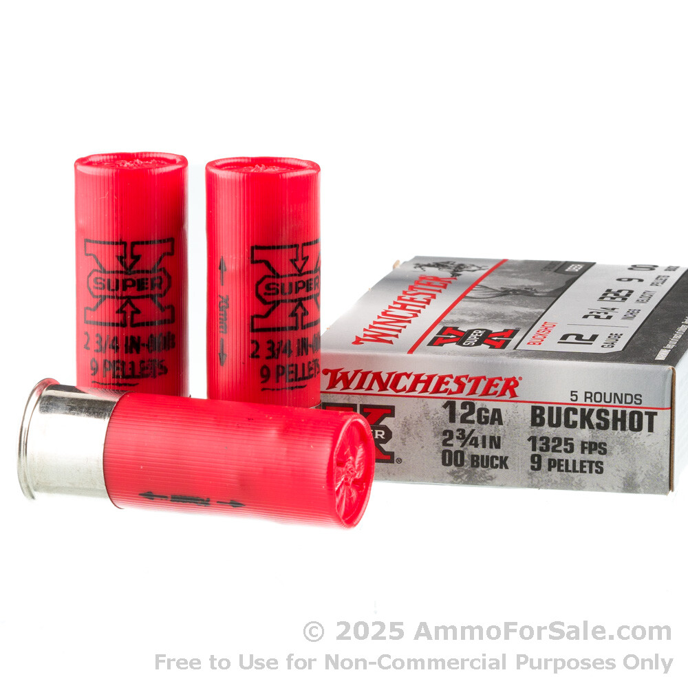 250 Rounds of 00 Buck 12ga Ammo by Winchester Super-X