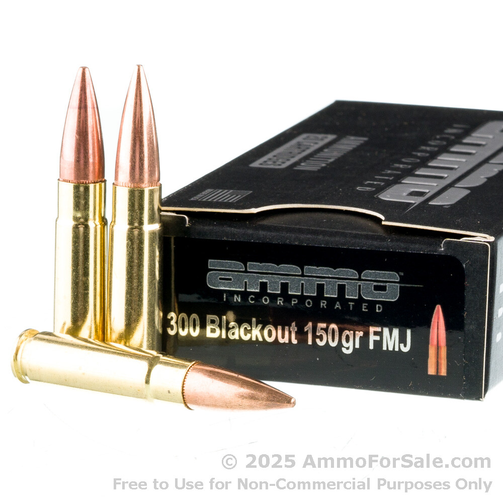 20 Rounds of Discount 150gr FMJ .300 AAC Blackout Ammo For Sale by Ammo ...