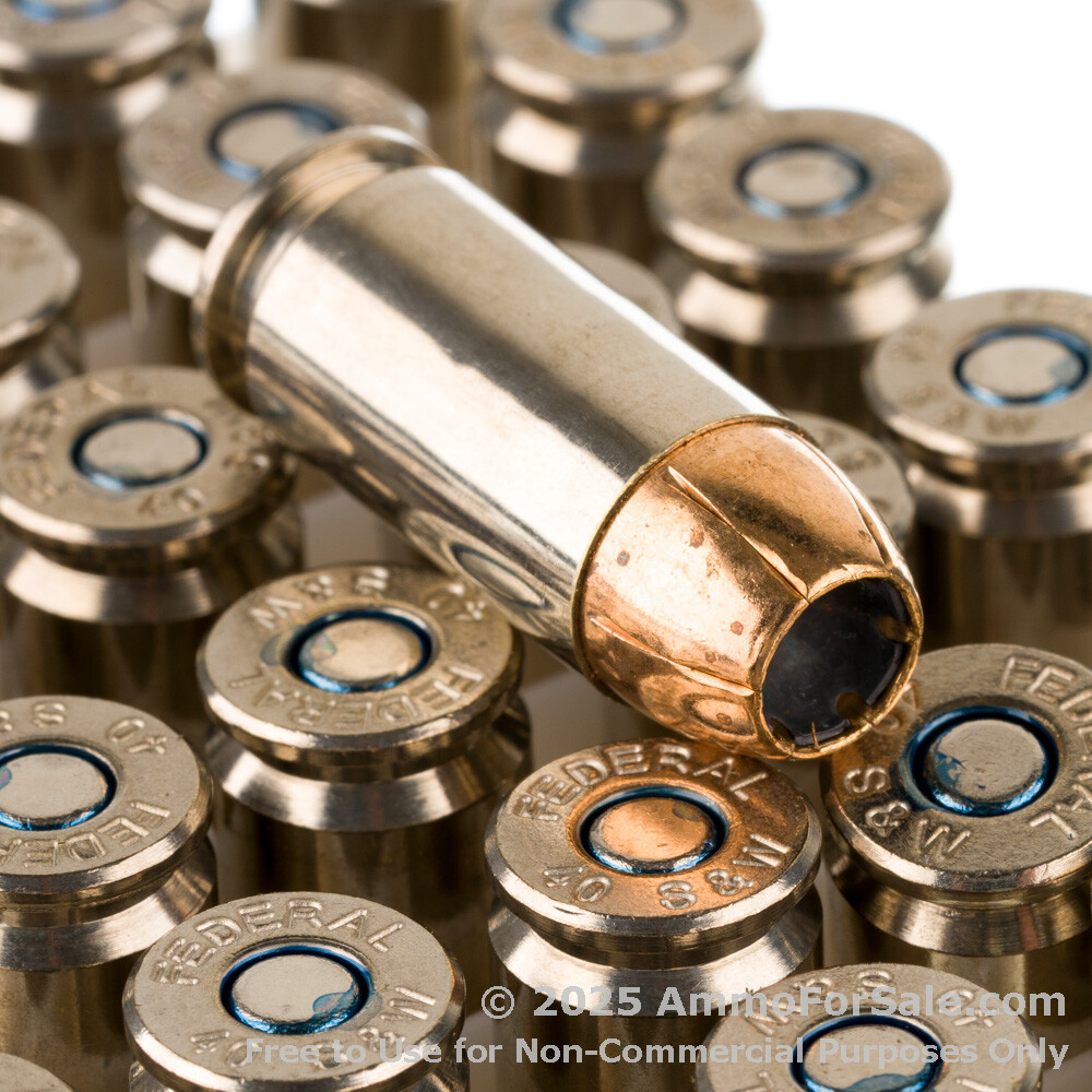 50 Rounds of 180gr JHP .40 S&W Ammo For Sale by Federal HST