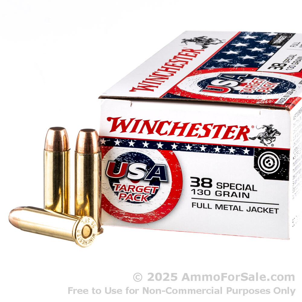 500 Rounds of Discount 130gr FMJ .38 Spl Ammo For Sale by Winchester