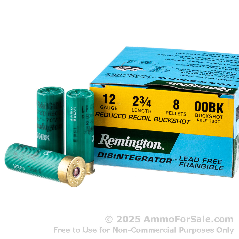 25 Rounds of Discount frangible 00 buckshot 12ga Ammo For Sale by Remington