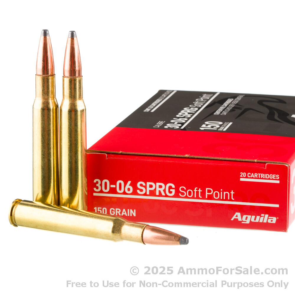 20 Rounds of 150gr SP 30-06 Springfield Ammo For Sale by Aguila