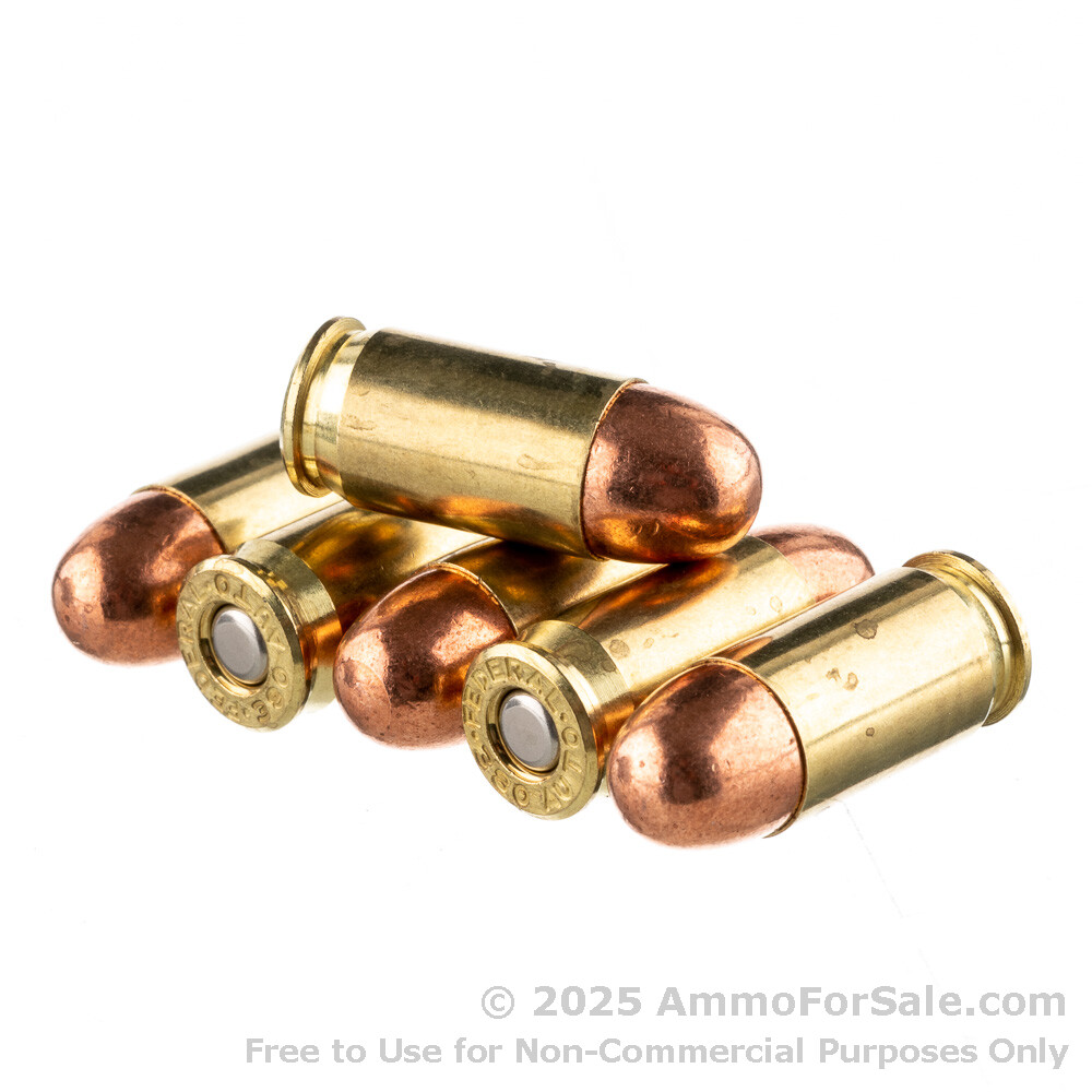 200 Rounds of Discount 95gr FMJ .380 ACP Ammo For Sale by Federal