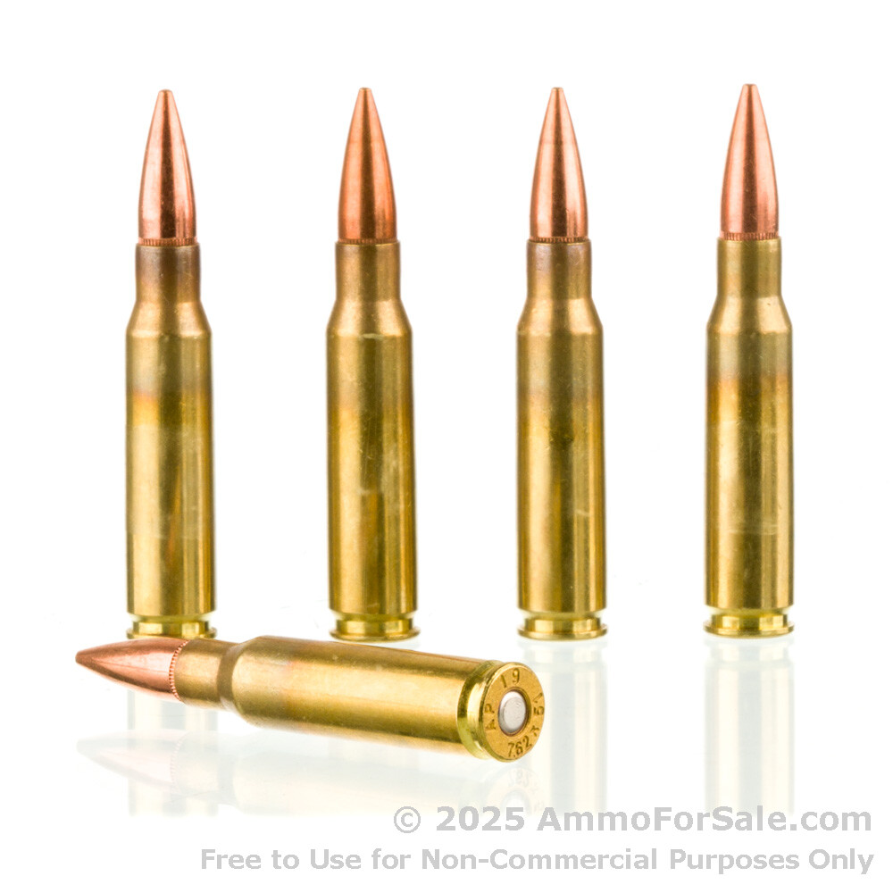 200 Rounds of Discount 147gr FMJ M80 7.62x51 Ammo For Sale by Armscor