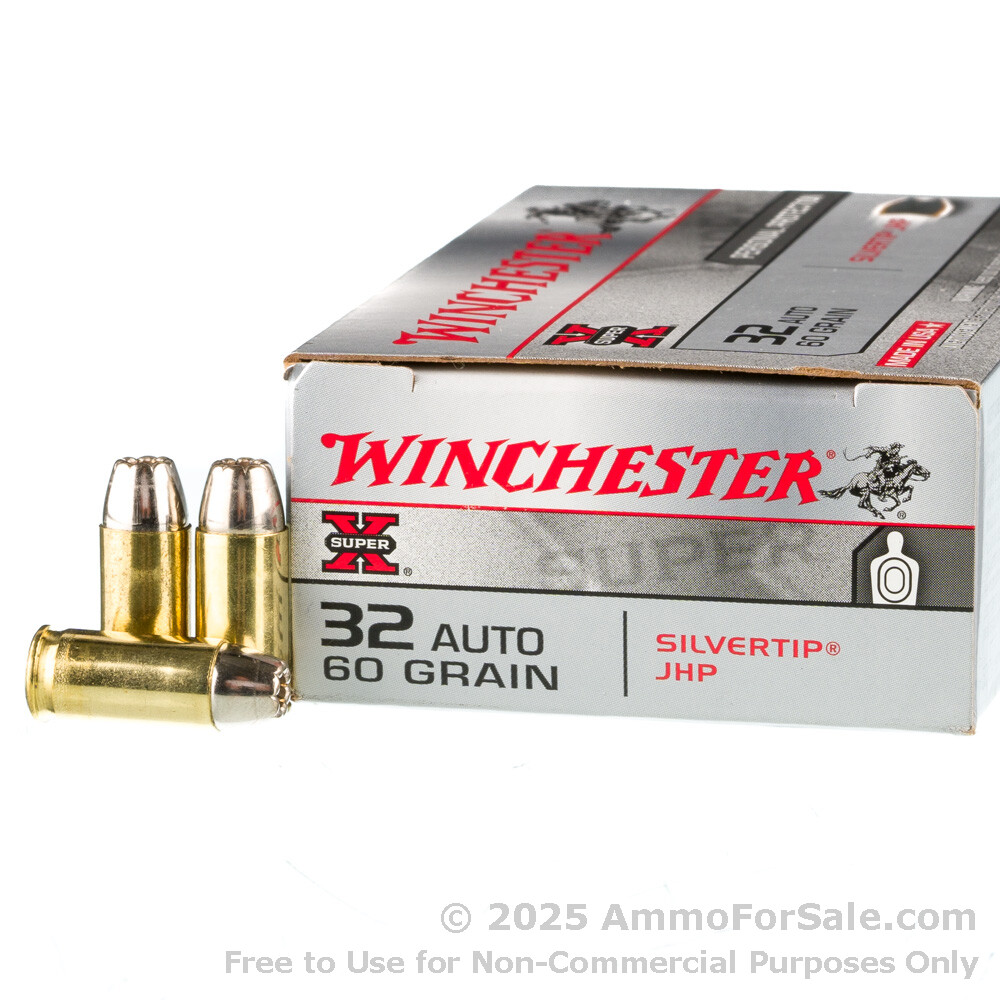 50 Rounds of Discount 60gr JHP .32 ACP Ammo For Sale by Winchester