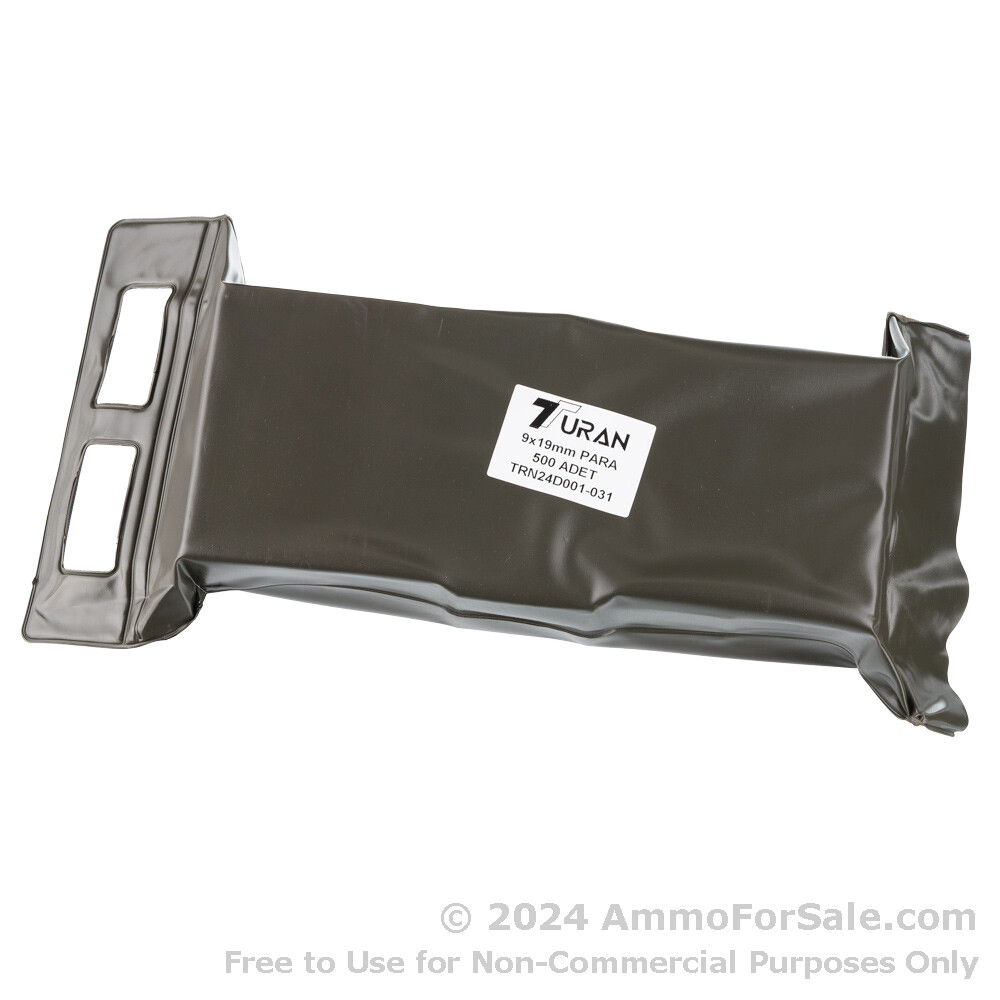 500 Rounds of Discount 124gr FMJ 9mm Ammo For Sale by Turan