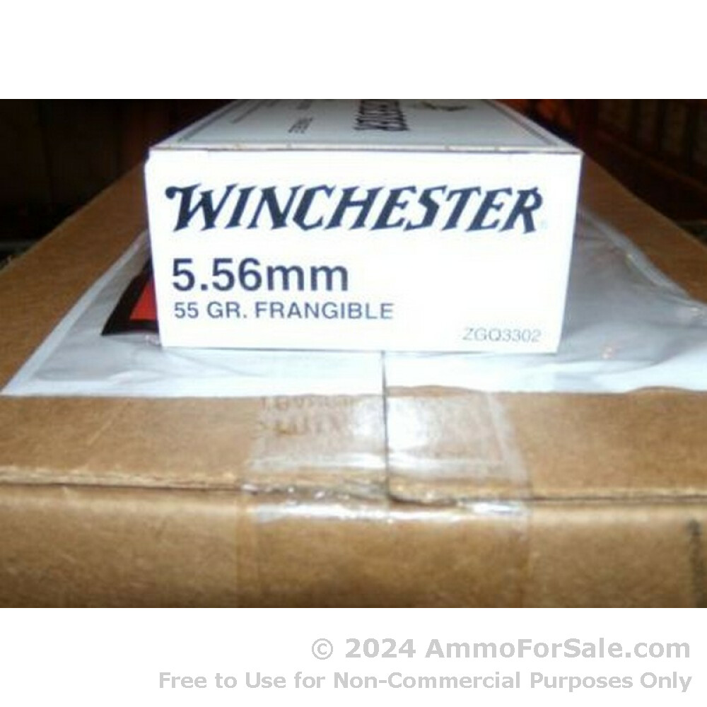 20 Rounds of Discount 55gr Frangible 5.56x45 Ammo For Sale by Winchester