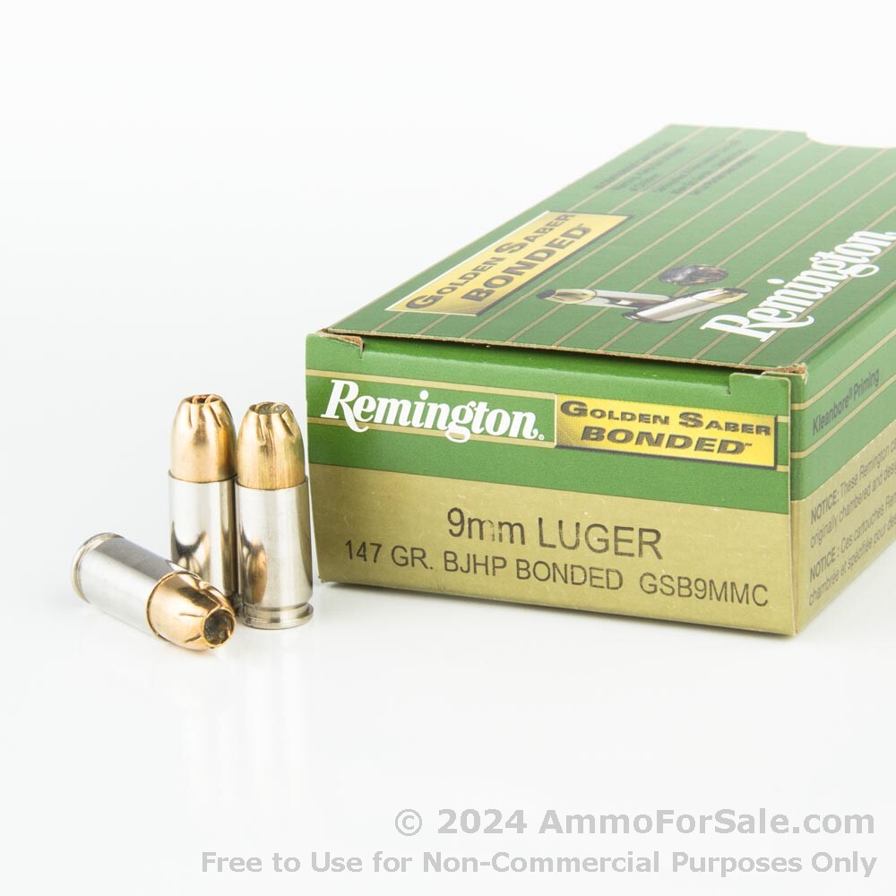50 Rounds of Discount 147gr JHP 9mm Bonded Ammo For Sale by Remington
