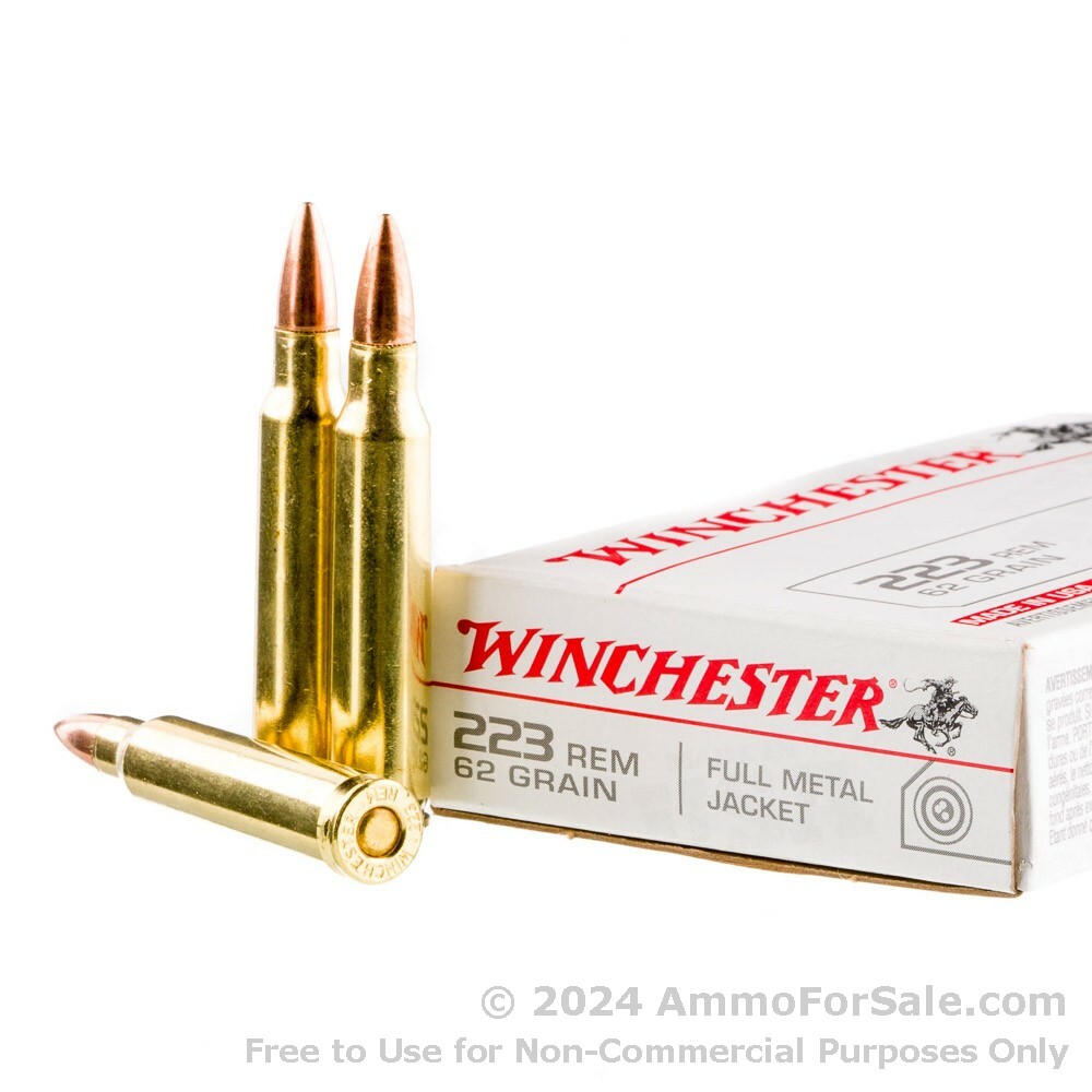1000 Rounds of 62gr FMJ .223 Ammo For Sale by Winchester