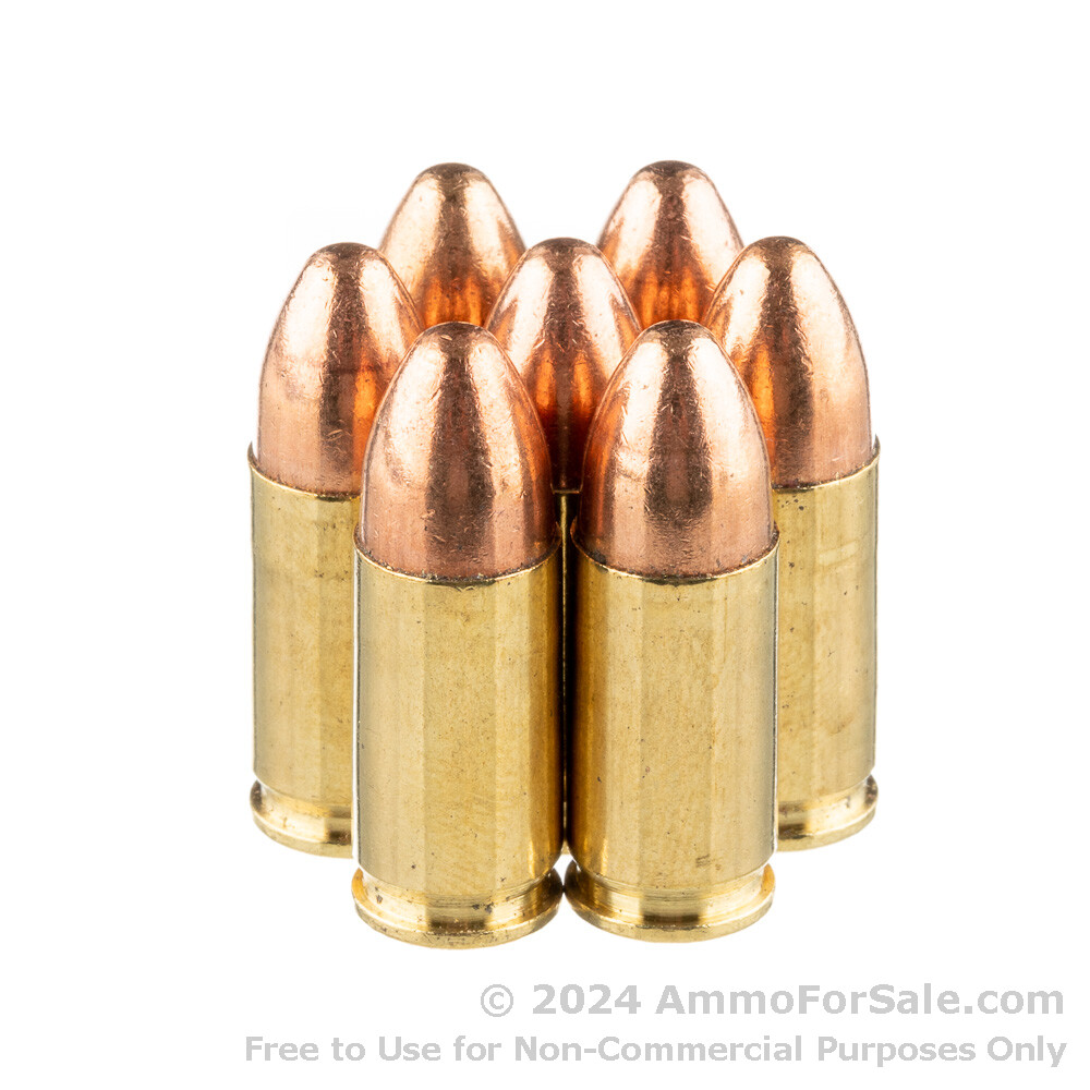 1000 Rounds of Discount 124gr FMJ 9mm NATO Ammo For Sale by Magtech