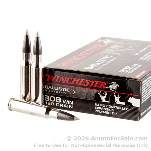 20 Rounds of Discount 168gr Polymer Tipped .308 Win Ammo For Sale by ...