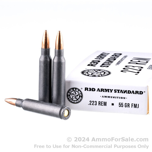 1000 Rounds of Discount 55gr FMJ .223 Ammo For Sale by Red Army Standard