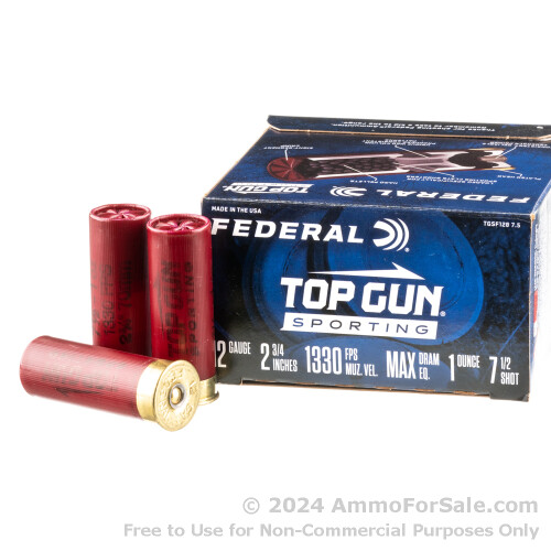 250 Rounds of Discount 2-3/4" 1 ounce #7.5 shot 12ga Ammo For Sale by ...