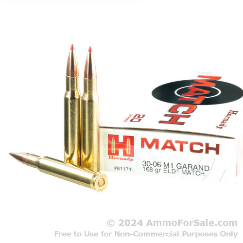 20 Rounds of Discount 168gr ELD Match 30-06 Ammo For Sale by Hornady