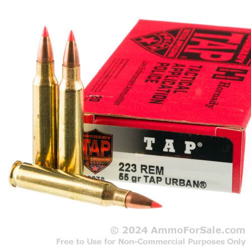 20 Rds 55gr Polymer Tipped .223 Ammo by Hornady TAP Urban